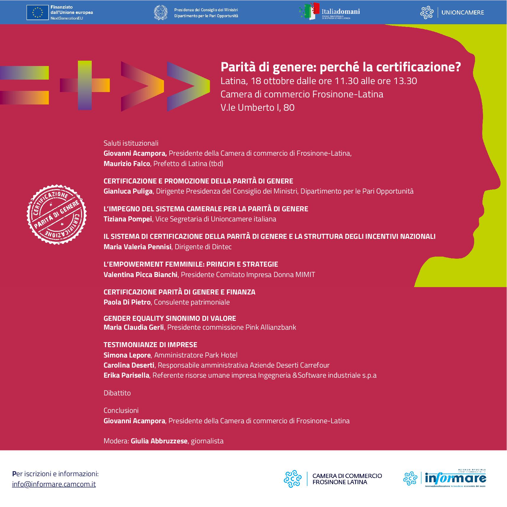 Certificazione della Parità di Genere: cosa è, come ottenerla, i vantaggi | Camera di Commercio ...